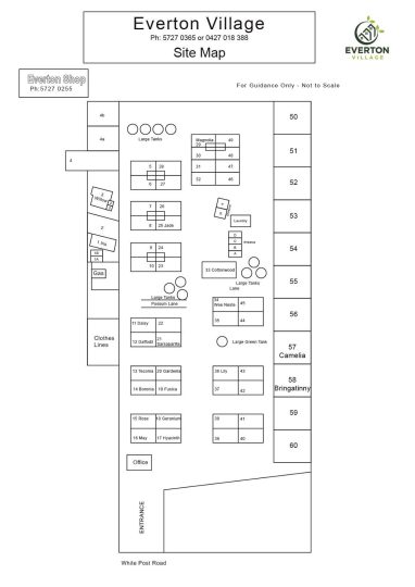 Park Map - Everton Caravan Park